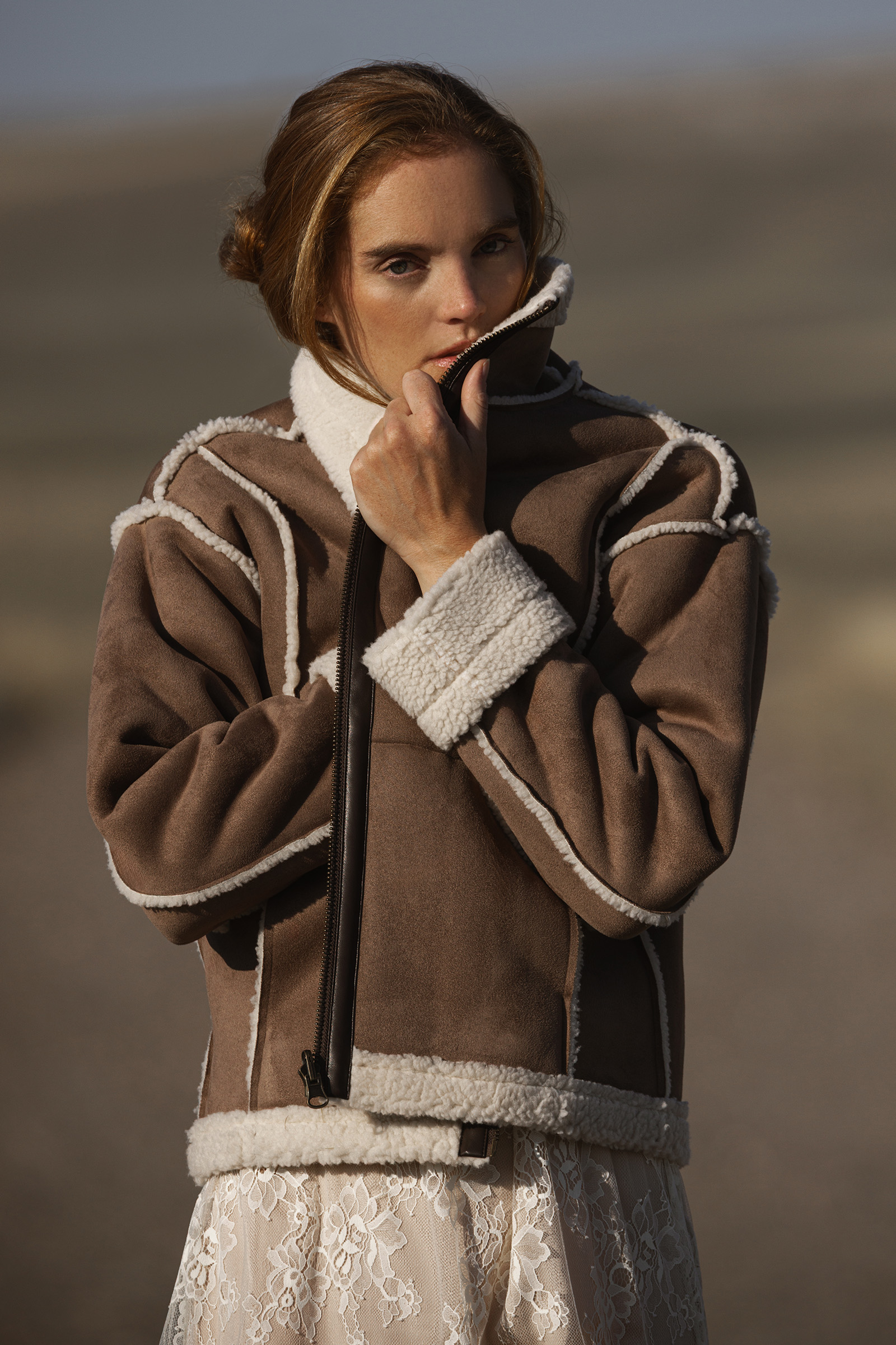 A woman standing